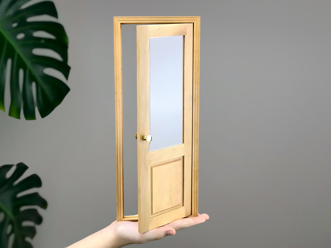 1/6 Scale Dollhouse Door With Plexiglass: DIY Roombox Accessory - Etsy
