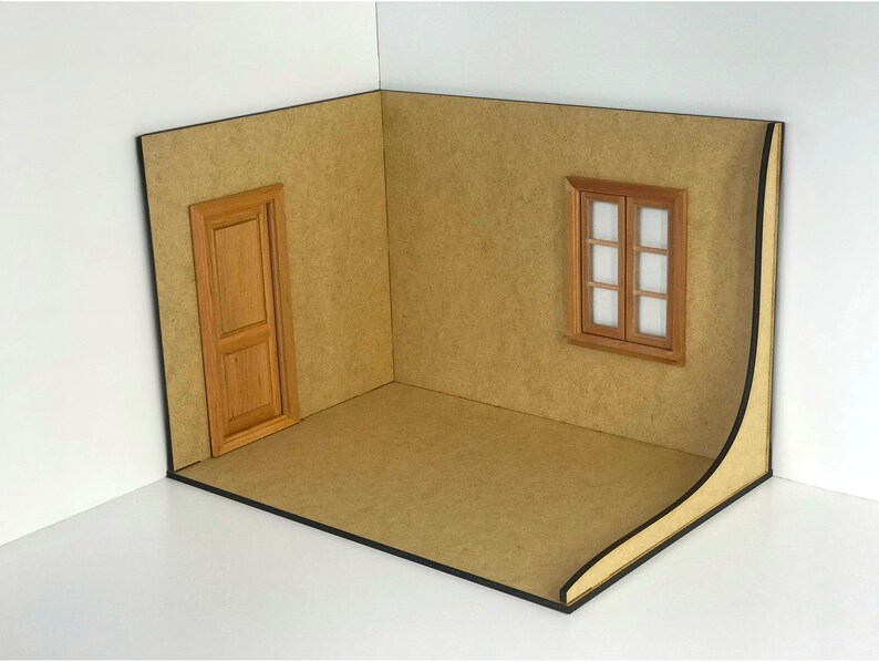 1/12 Scale MDF Roombox With Door and Window: DIY Dollhouse - Etsy