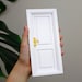 1/12 Scale 2 Panel Dollhouse Door, Miniature Doors With Knobs, White ...
