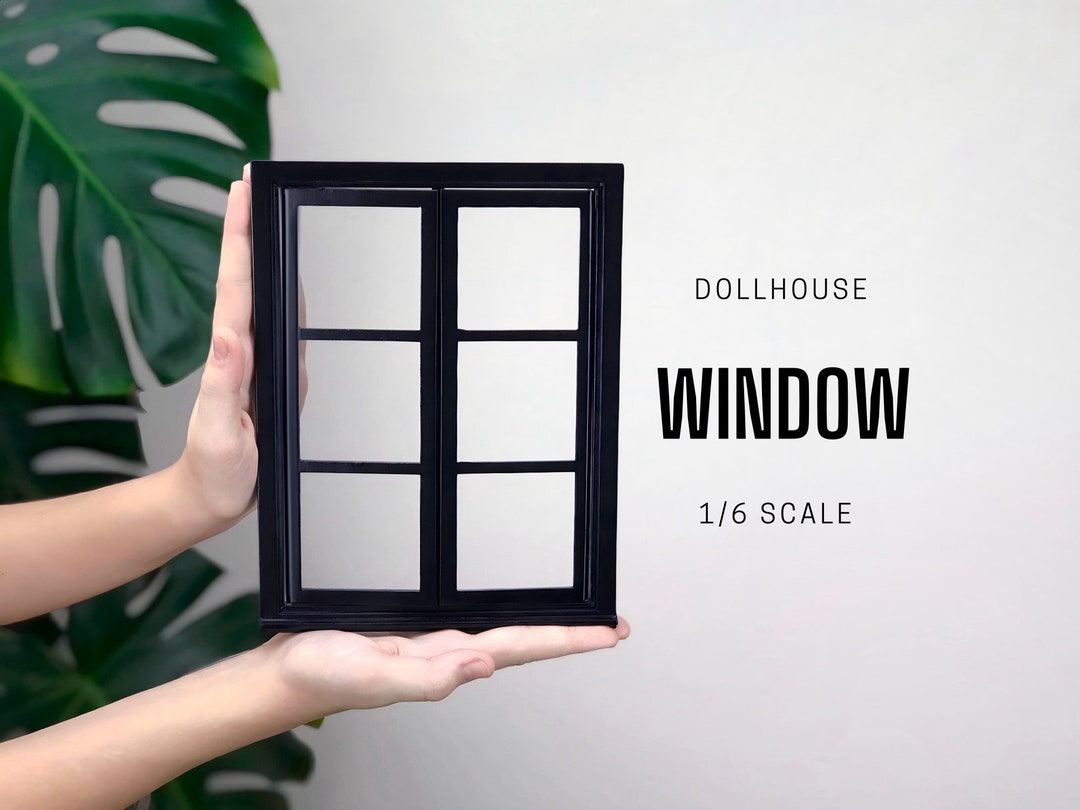 1/6 Scale Dollhouse Window 2 Frame With Plexiglass, DIY Accessory ...