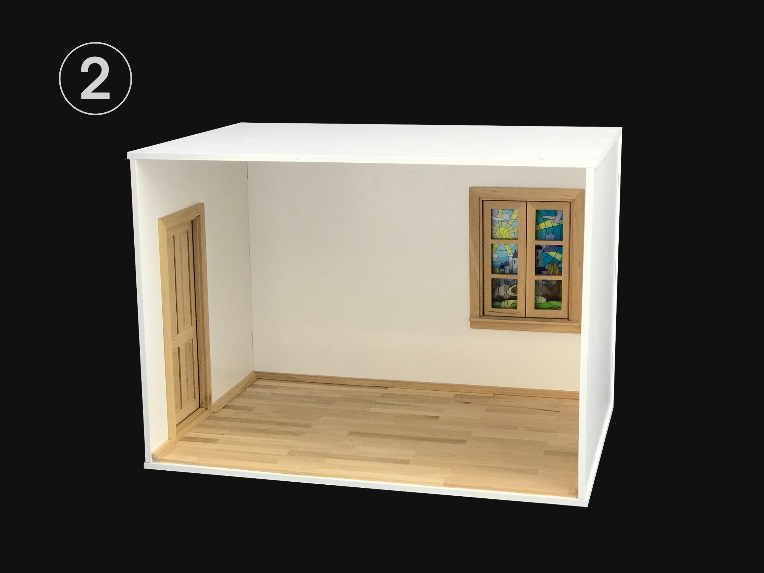 1/12 Scale Real Wood Floor, Dollshouse Mini Flooring, Roombox Floor ...
