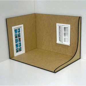 1/12 Scale MDF Roombox With Door and Window: DIY Dollhouse - Etsy