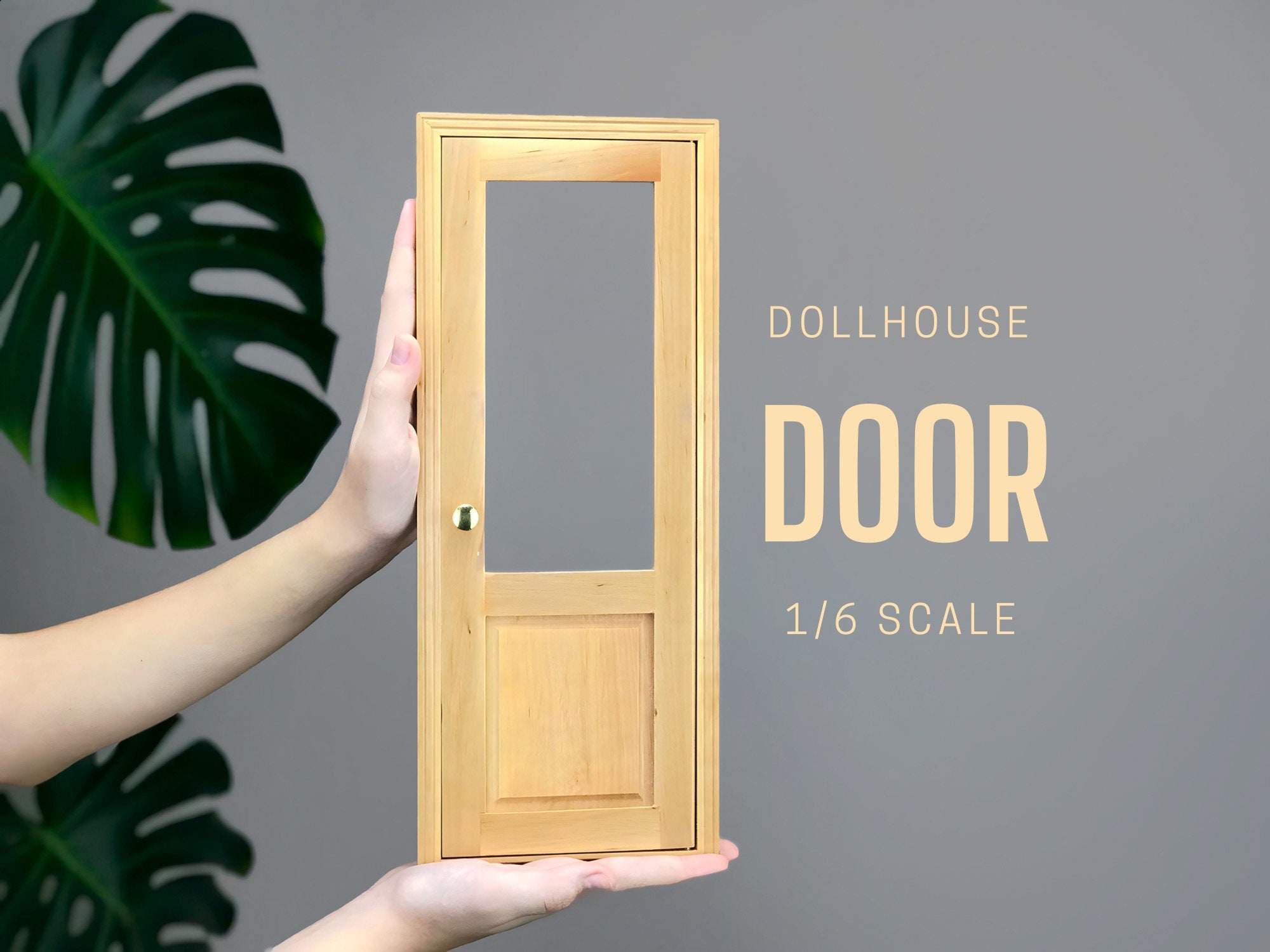 1/6 Scale Dollhouse Door With Plexiglass: DIY Roombox Accessory - Etsy