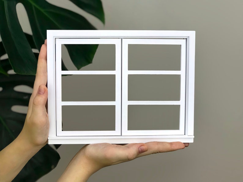 1/6 Scale Wide Window 2 Frame With Glass for Dollhouse DIY - Etsy