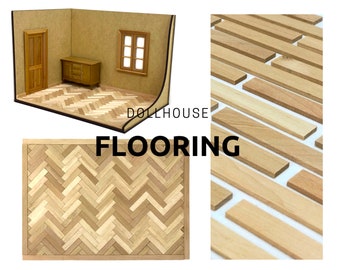 1/12 Scale Real Wood Floor Dollshouse Mini Flooring Roombox - Etsy