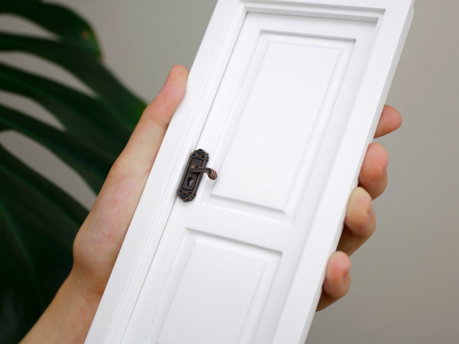 1/12 Scale 2 Panel Dollhouse Door, Miniature Doors With Knobs, White ...