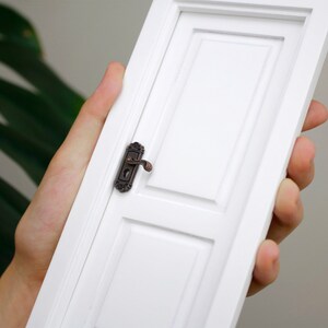 1/12 Scale 2 Panel Dollhouse Door, Miniature Doors With Knobs, White ...