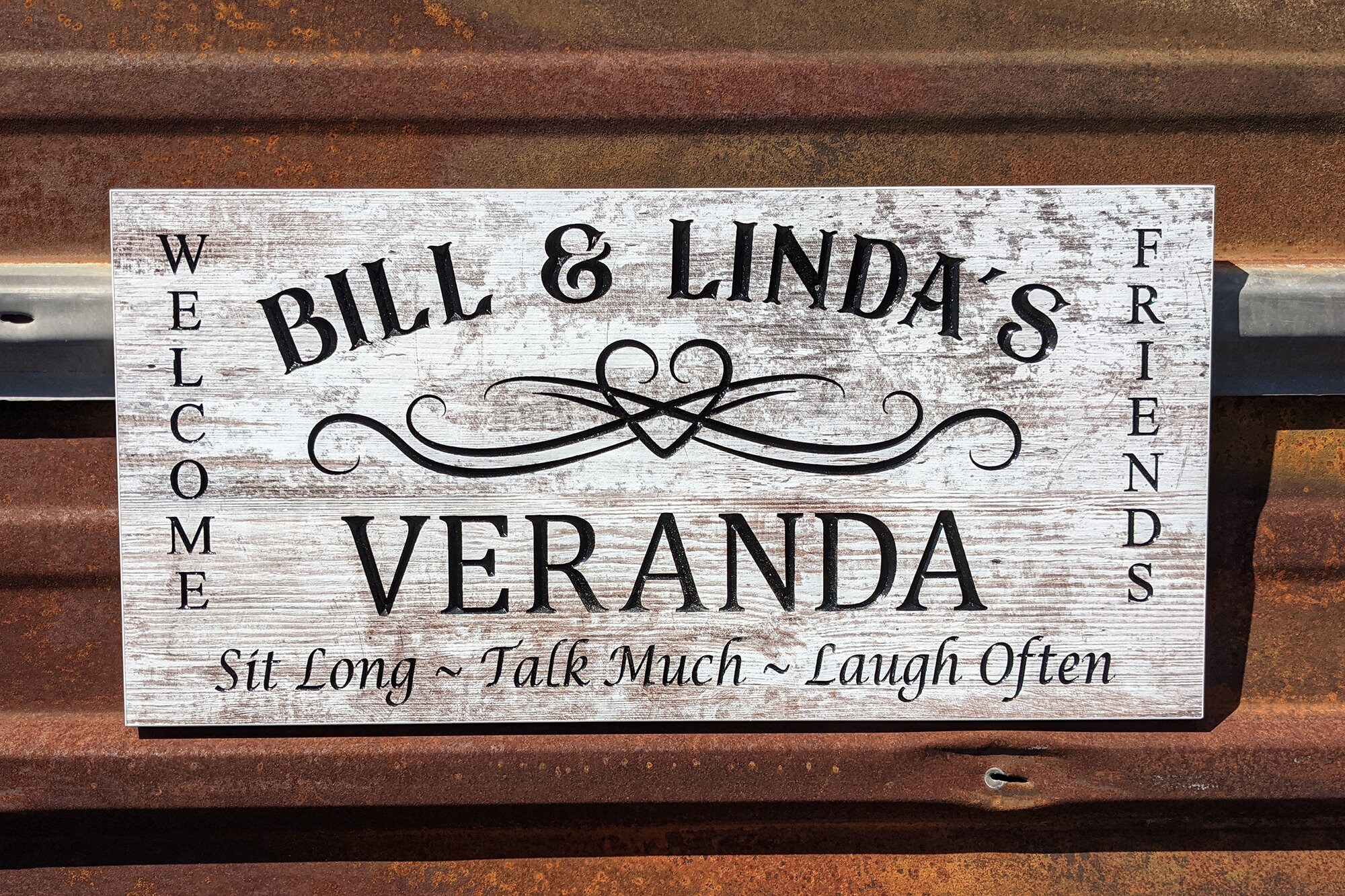 Deck Sign, Lanai, Porch, Patio, Veranda, Family Name, Engraved ...