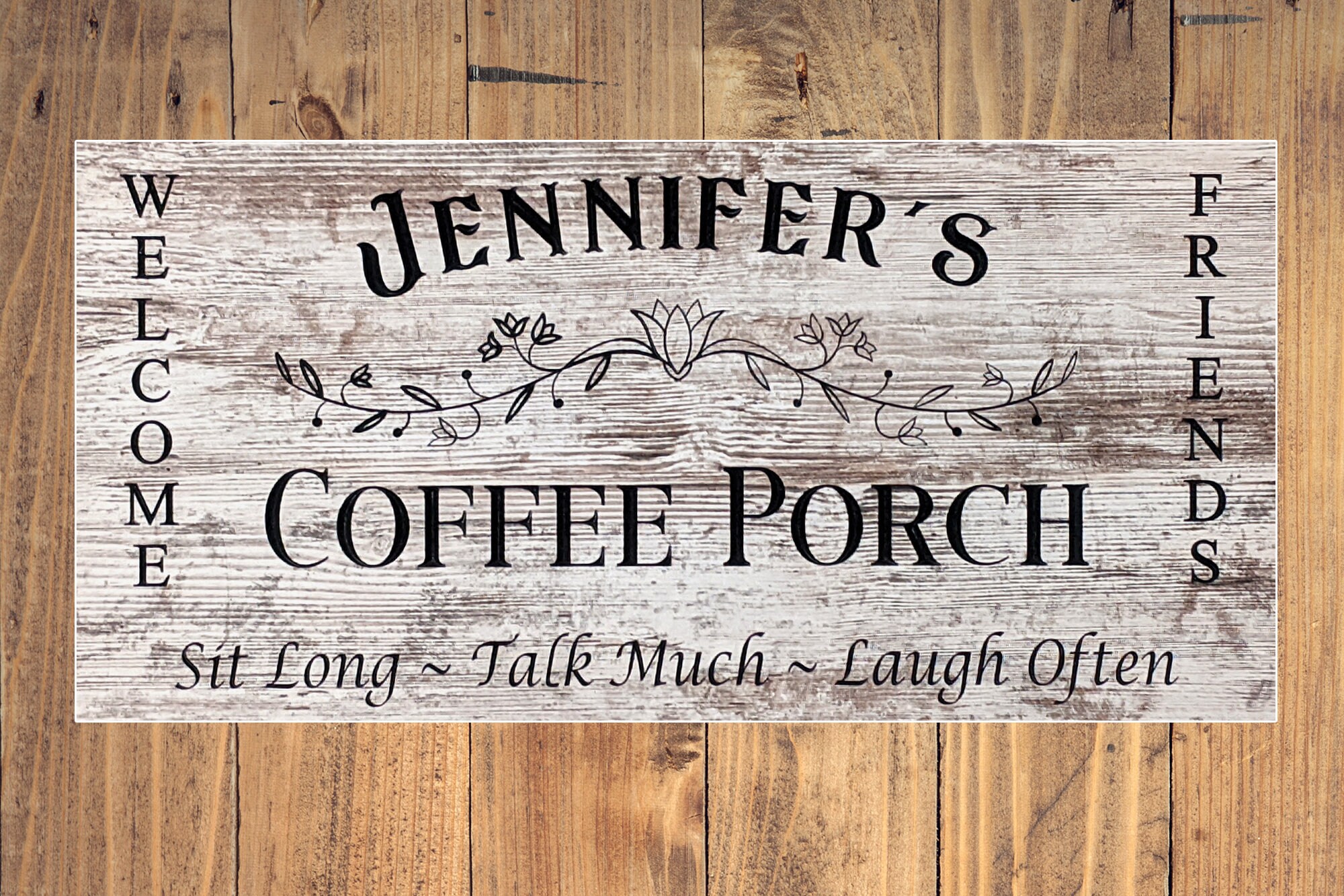 Coffee Sign Porch Sign Engraved Sign Barnwood Sign Carved - Etsy