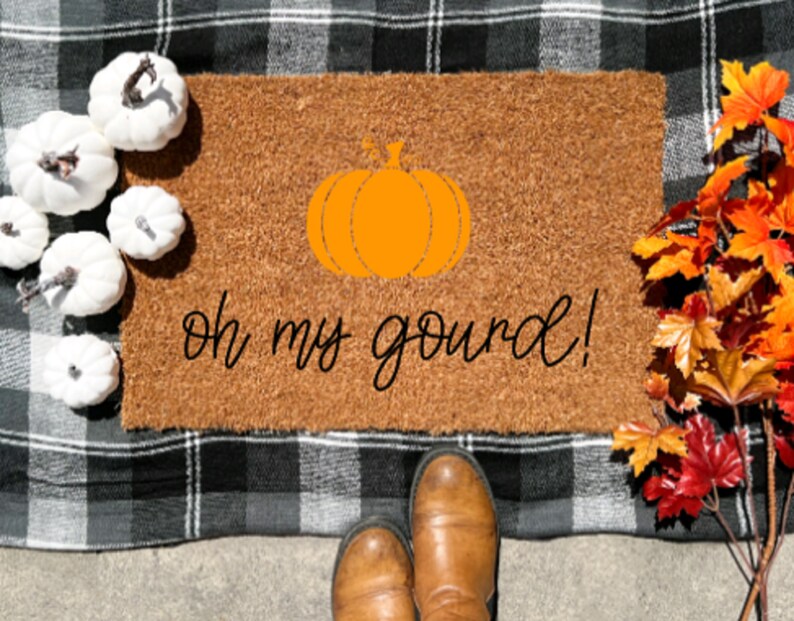 Oh My Gourd You're Here / Welcome Mat / Fall Decor / Funny - Etsy