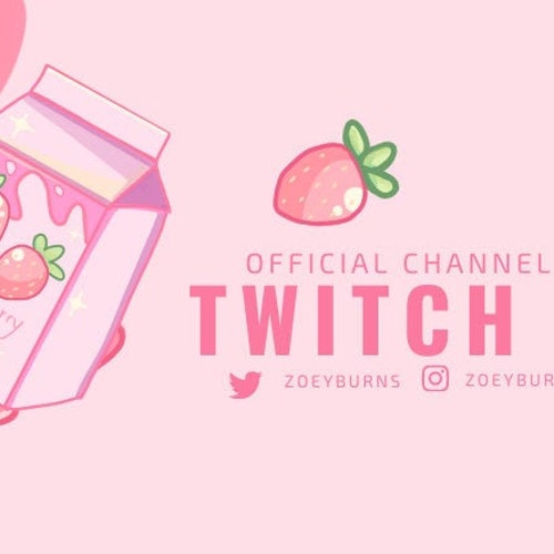 Twitch Banner Strawberry Splash - Etsy