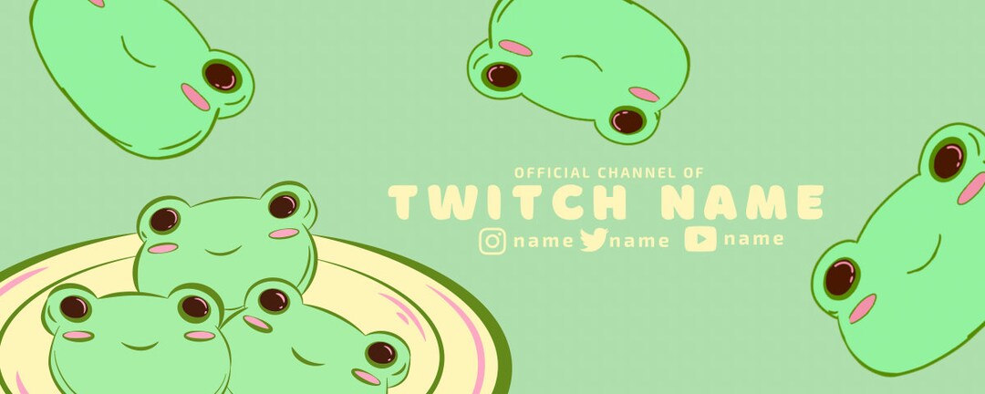 Twitch Banner - Cookie Frog - Etsy