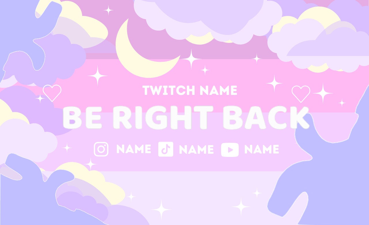 Twitch Offline Streaming Be Back Banners Pink Sunset - Etsy