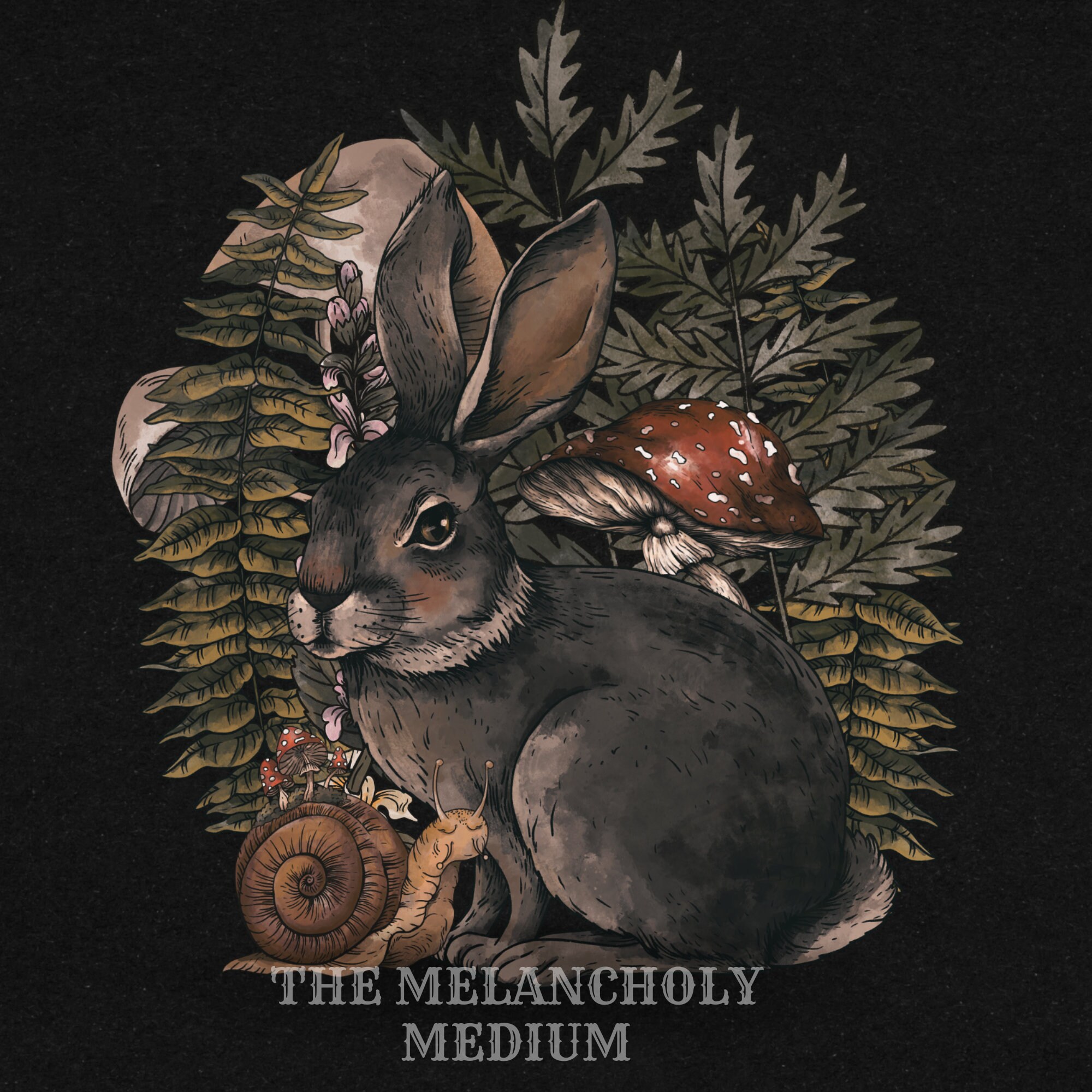 Dark Cottagecore Prints, Vintage Moody Botanical Woodland Printable ...