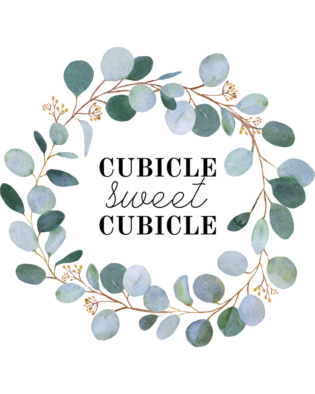 Cubicle Sweet Cubicle Printable Wall Art | Funny Office Print | Cubicle ...