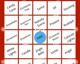 Christmas Bingo canva Template Scavenger Hunt 2 - Etsy