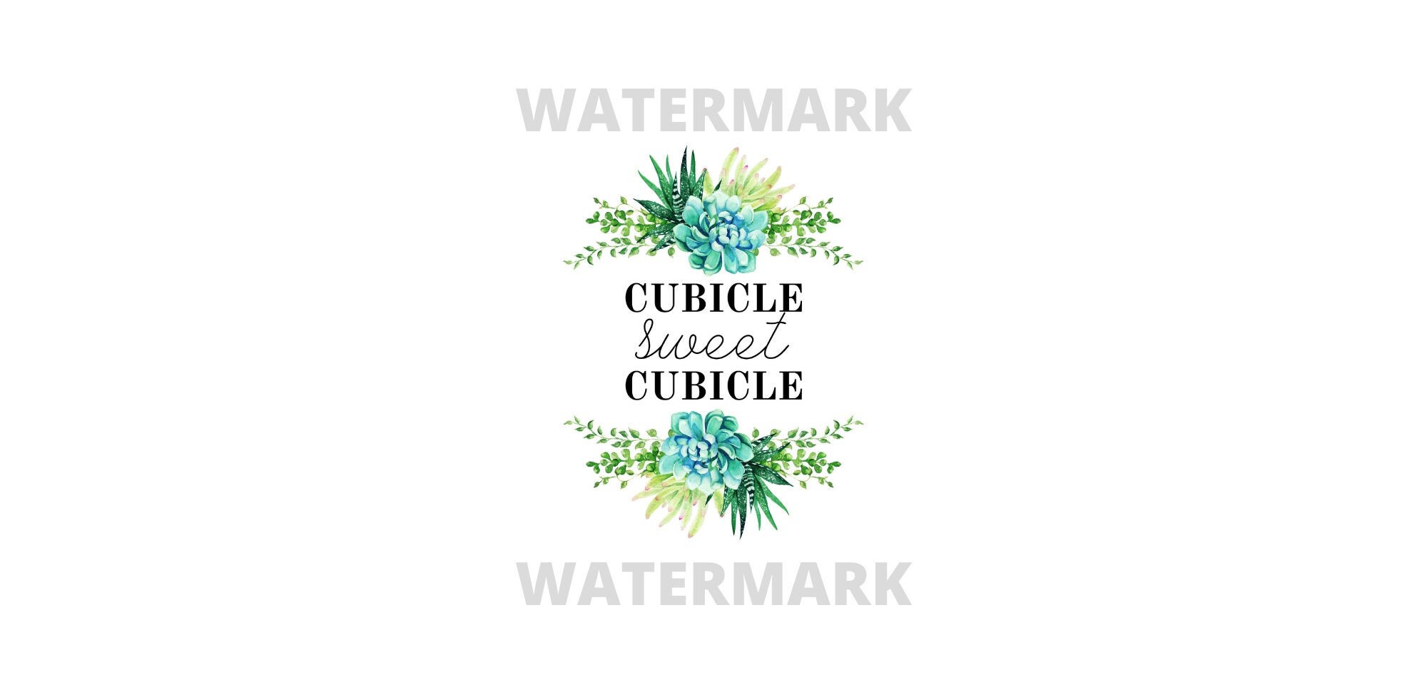 Cubicle Sweet Cubicle, Succulent Printable Wall Art, 8x10, Decor for ...