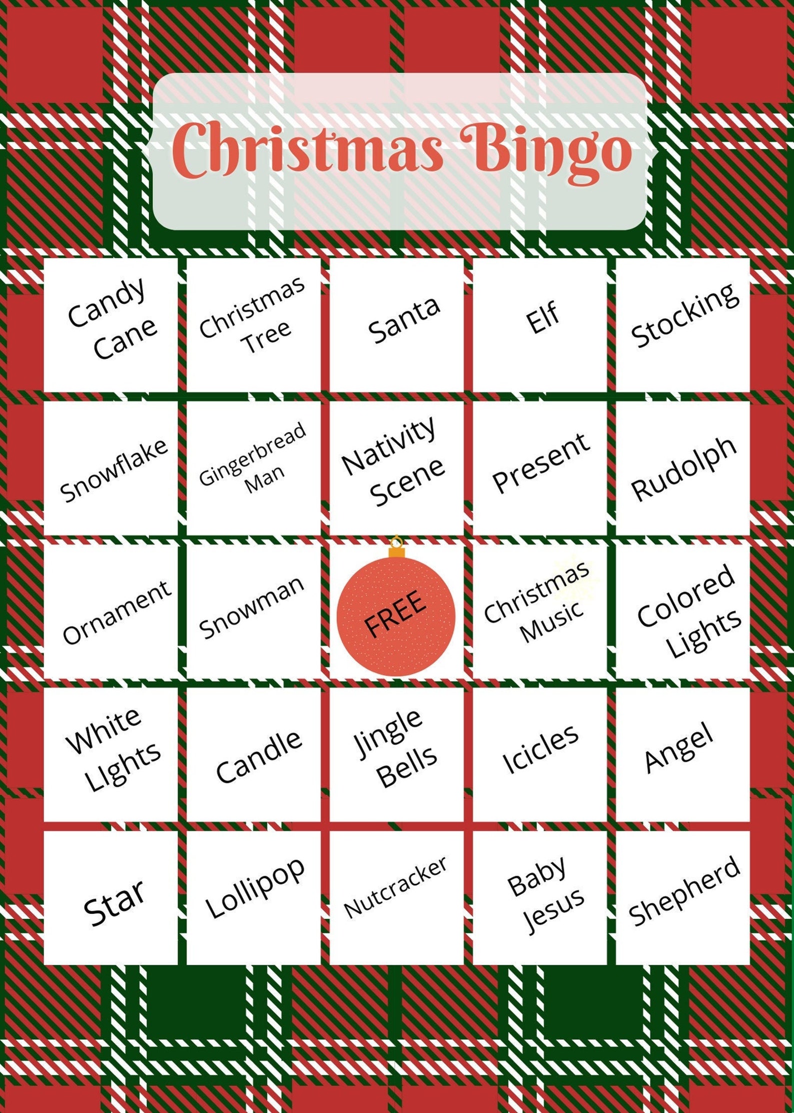 Christmas Bingo *canva Template* Scavenger Hunt 4 - Etsy