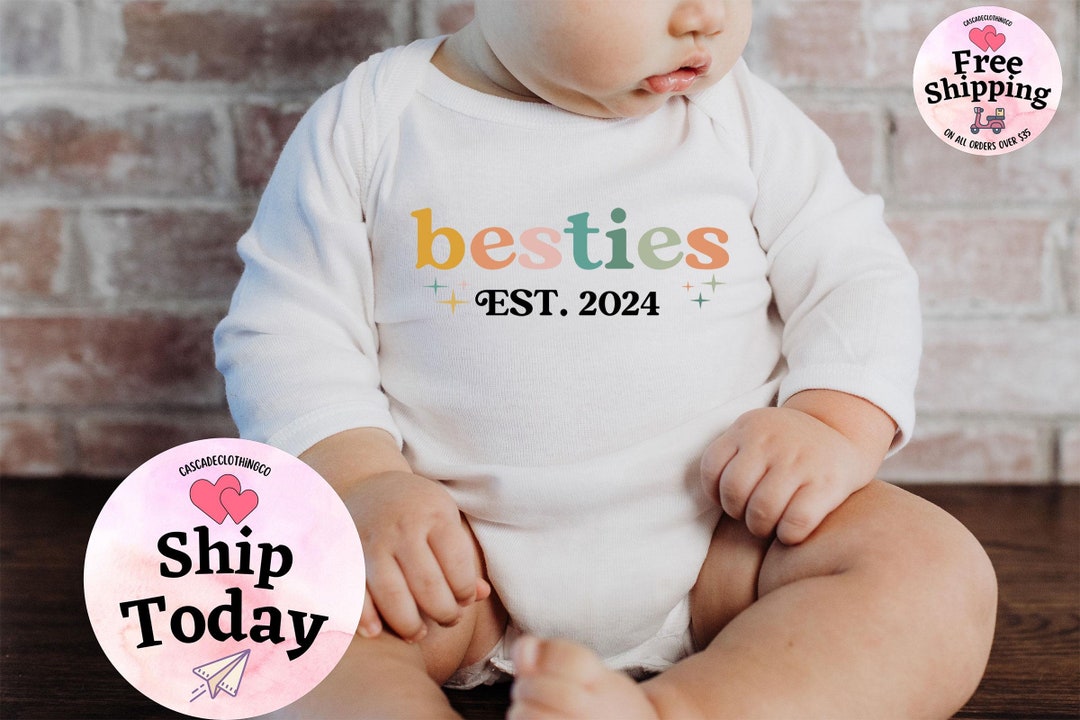 Besties Onesie®, Pregnancy Announcement Baby Onesie®, Announcement Baby ...