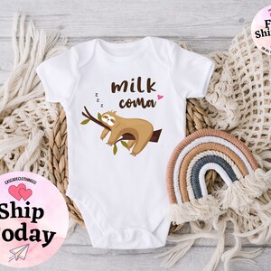 Milk Coma Onesie®, Baby Shower Gift, Funny Baby Bodysuit, Baby ...