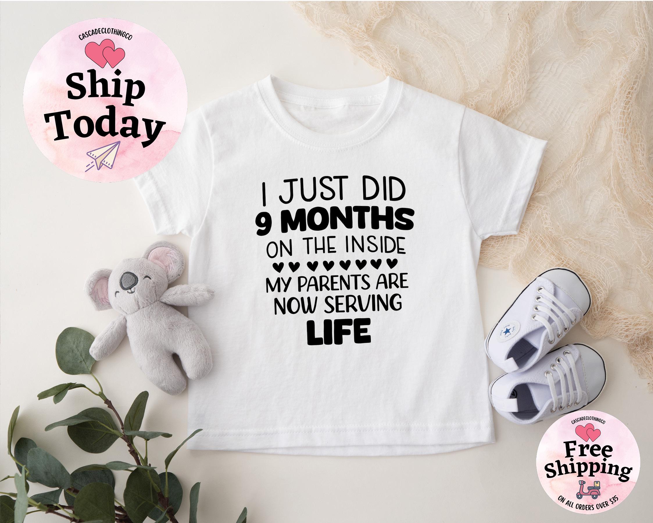 I Just Did 9 Months on the Inside Baby Bodysuit, Newborn Baby Gift ...