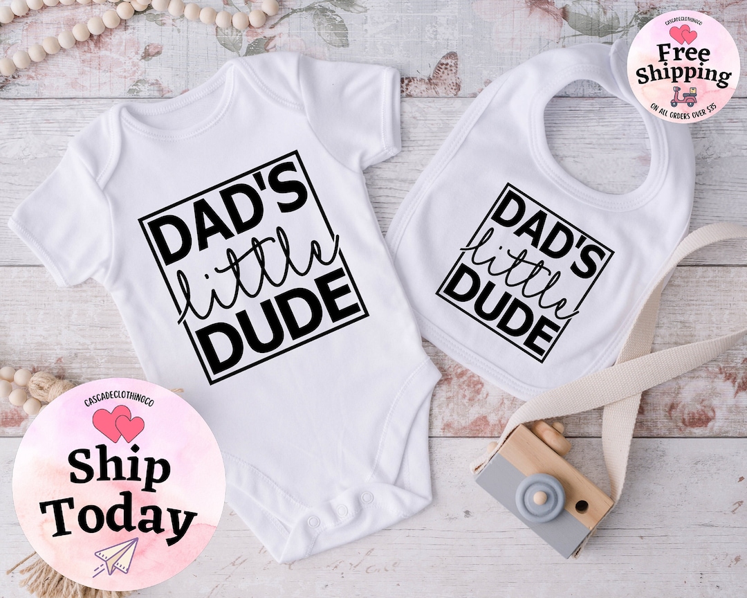Dad's Little Dude Onesie®, Father's Day Gift, Baby Shower Gift for Dad ...