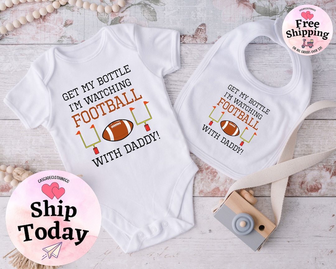 Football Onesie®s, Football With Daddy Bodysuit, Sports Onesie ...