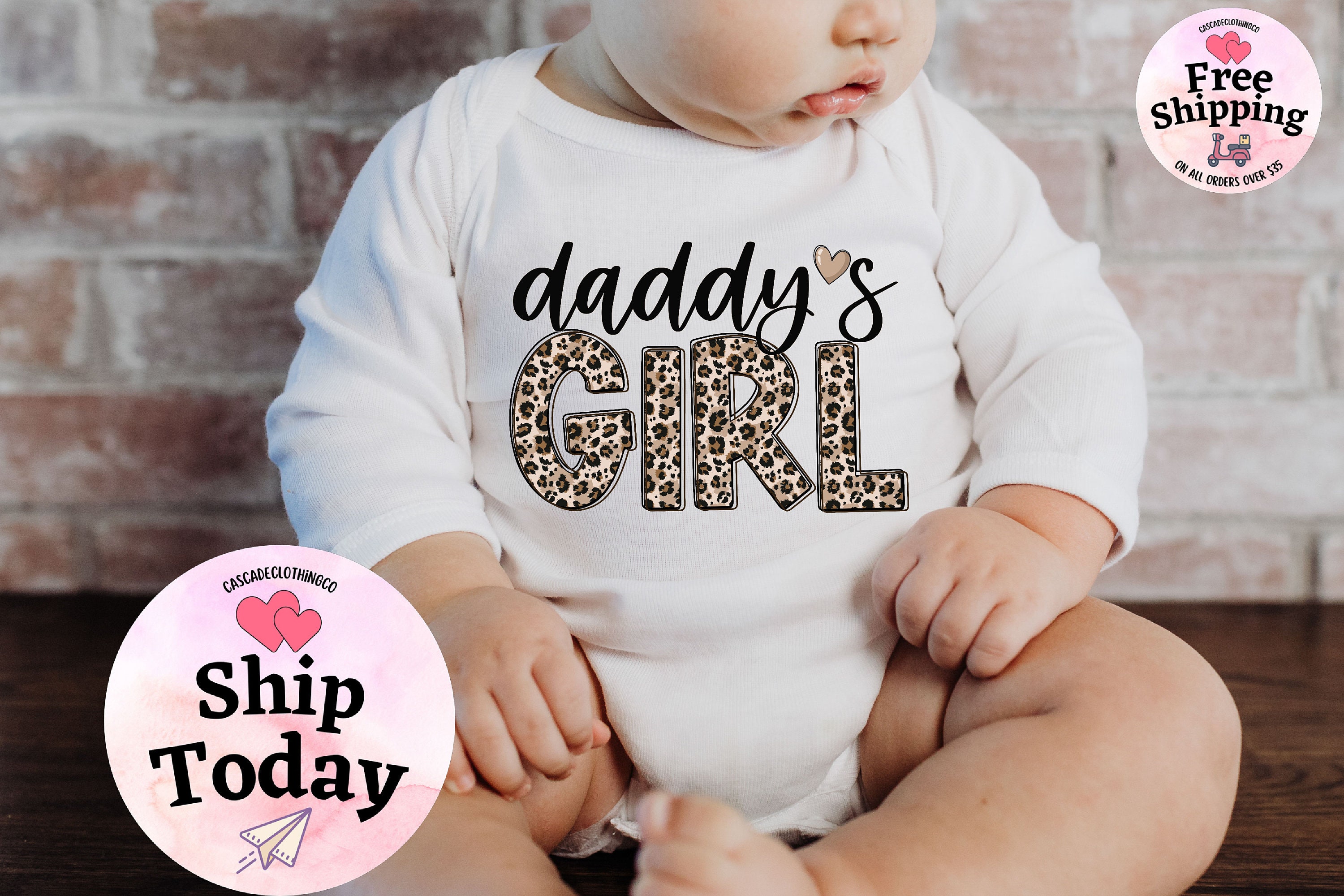 Daddy s Girl Leopard Onesie Custom Baby Girl Bodysuit Coming Soon Baby Onesie Father s Day Onesie cute Father s Day Fathers Day Gift Etsy