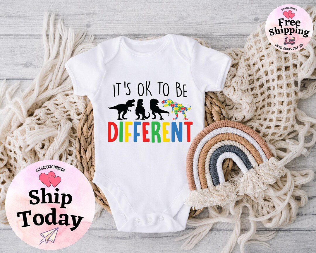 It's Ok to Be Different Onesie®, Autism Awareness, Cute Mental Health ...