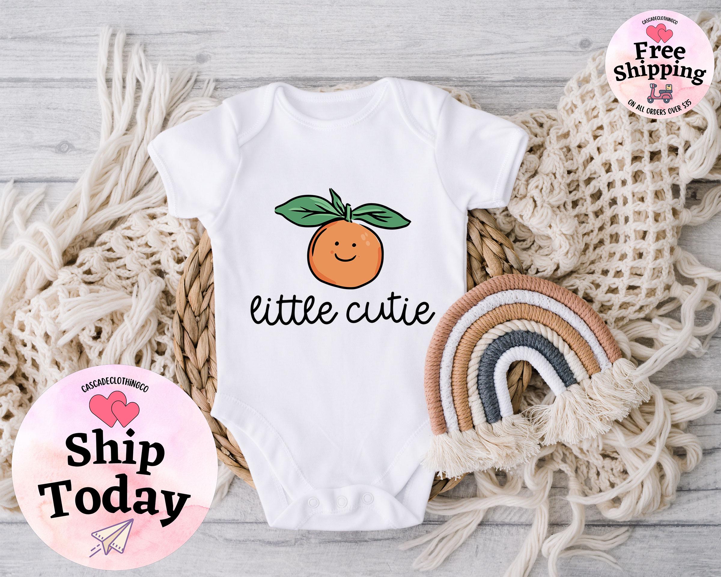 Little Cutie Baby Onesie®, Cute Fruit Natural Baby Onesie®, Orange Baby ...