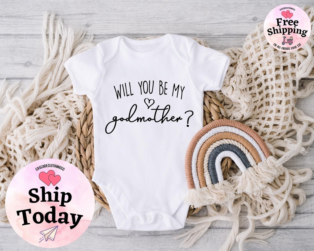 Godmother Onesie®, Will You Be My Godmother? Baby Onesie®, Godmother Proposal, Cute Pregnancy ...