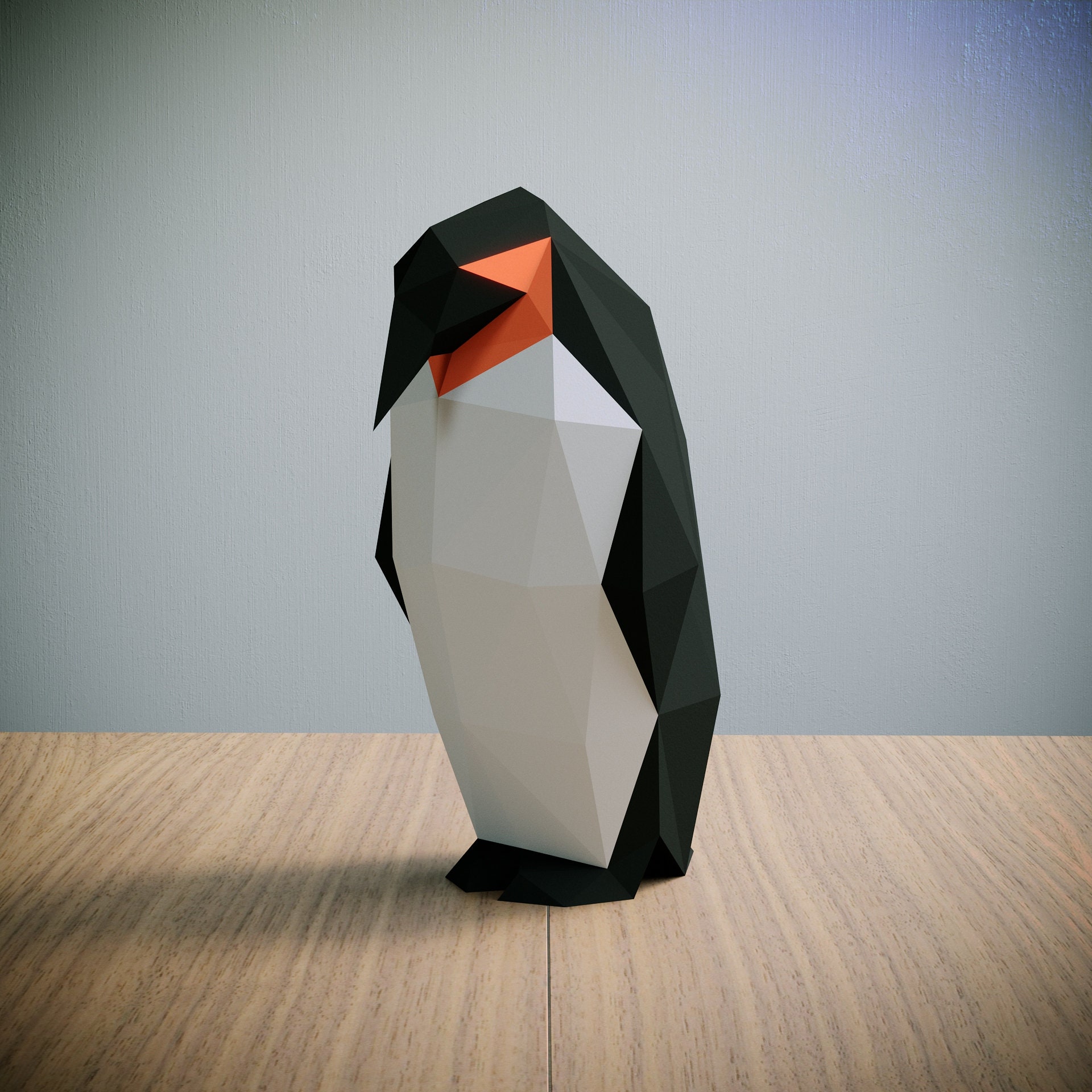 Yona DIY Penguin Papercraft Kit, Abstract Low Poly 3D Origami Puzzle ...