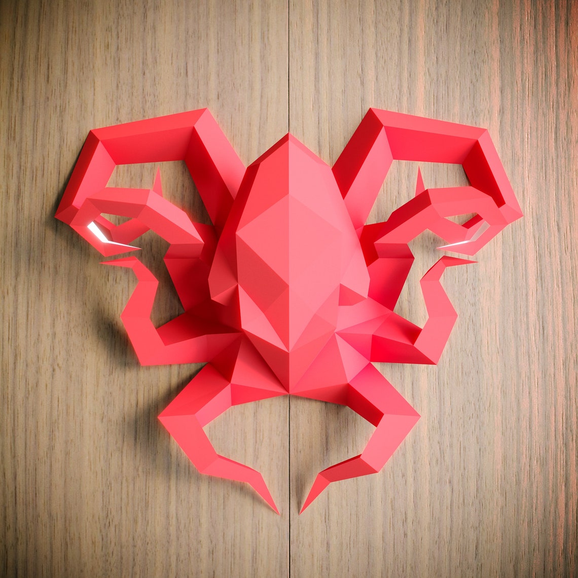 Yona DIY Octopus Papercraft Kit Abstract Low Poly 3D Origami - Etsy