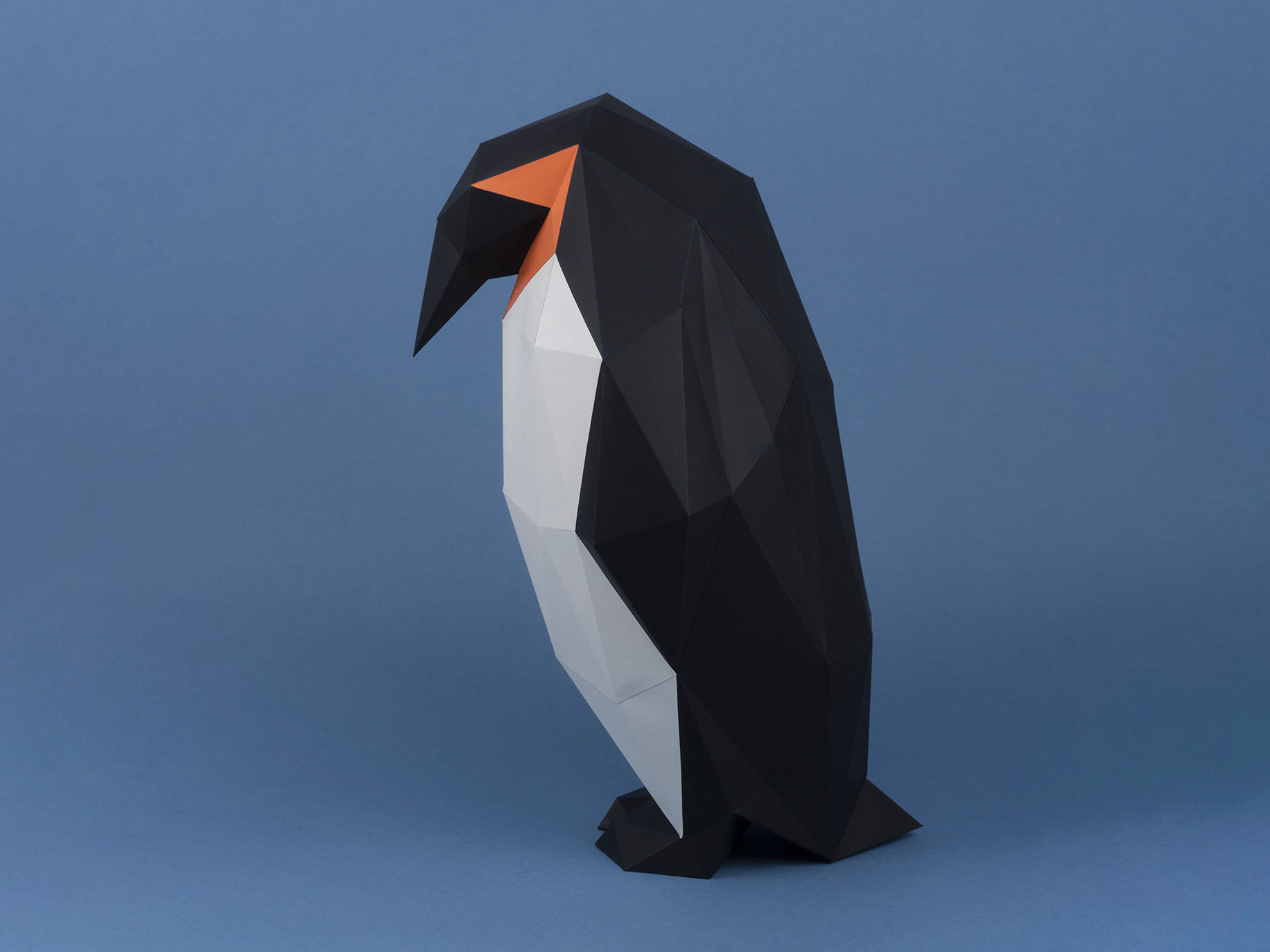 Yona DIY Penguin Papercraft Kit Abstract Low Poly 3D Origami - Etsy