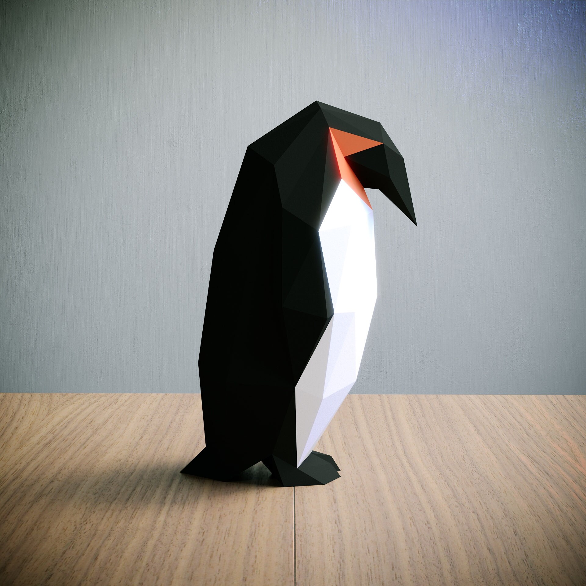 Yona DIY Penguin Papercraft Kit, Abstract Low Poly 3D Origami Puzzle ...
