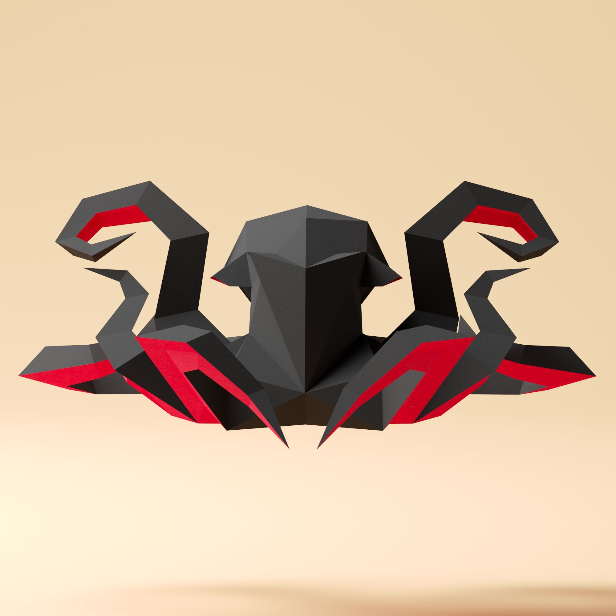 Yona DIY Octopus Papercraft Kit Abstract Low Poly 3D Origami - Etsy