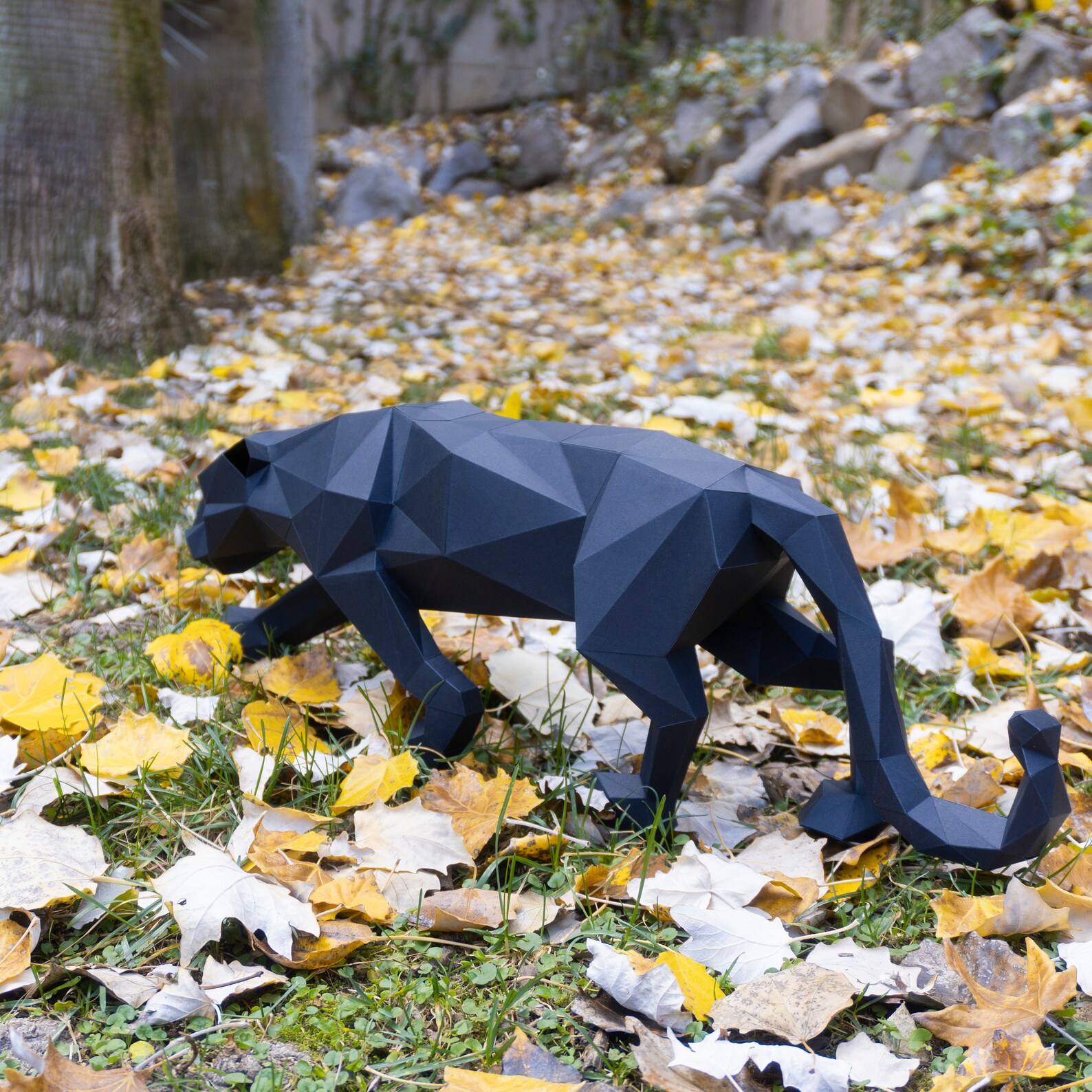 Yona DIY Black Panther Papercraft Kit Abstract Low Poly 3D - Etsy