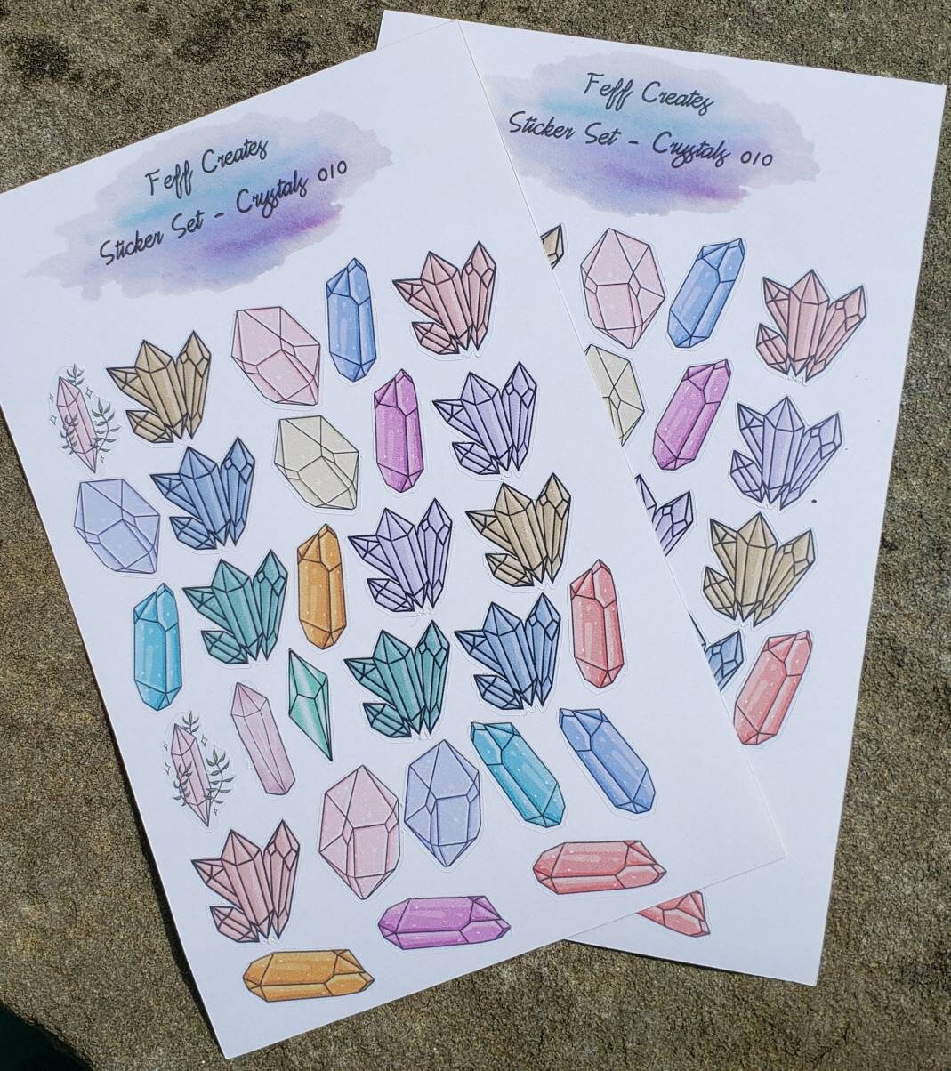 Crystals Sticker Set - Etsy UK