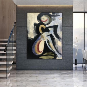 Abstract Female Painting Woman Silhouette Art Figurative | Etsy