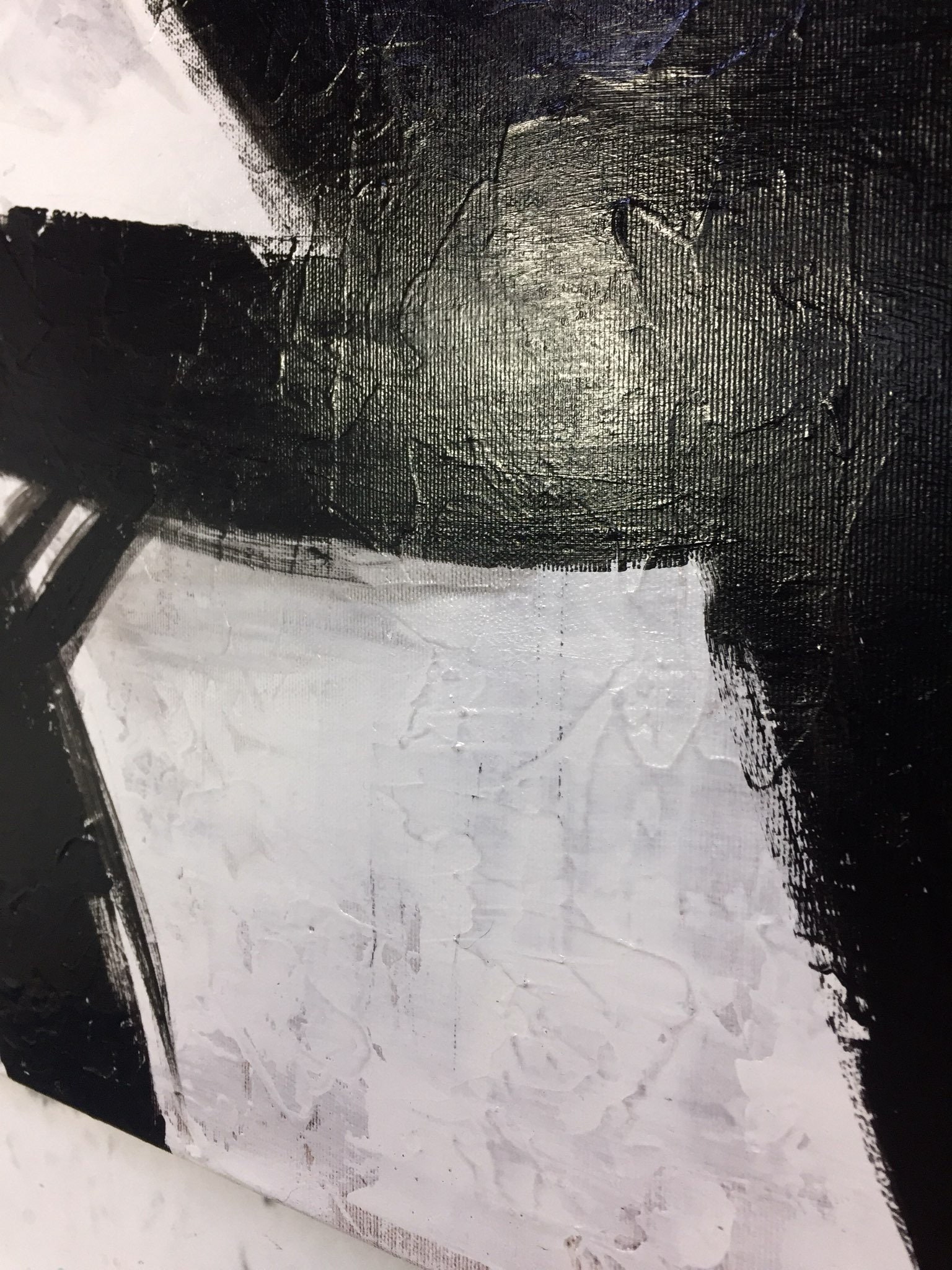 Minimalist Monochrome Wall Art Black, White Abstract Expressionist ...