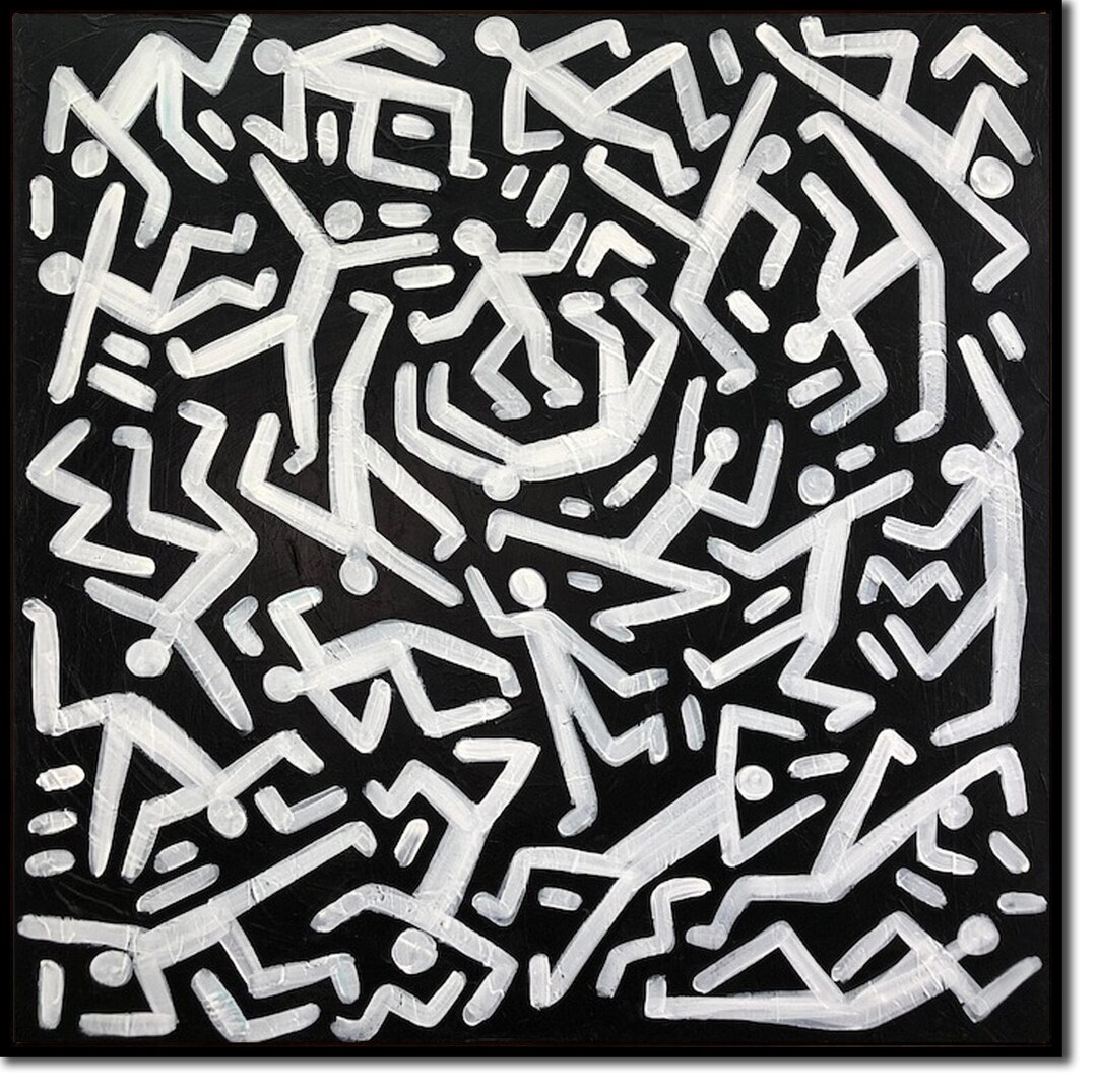 Large Art Work Human-like Figures Geometric Figures Art Abstract Art ...
