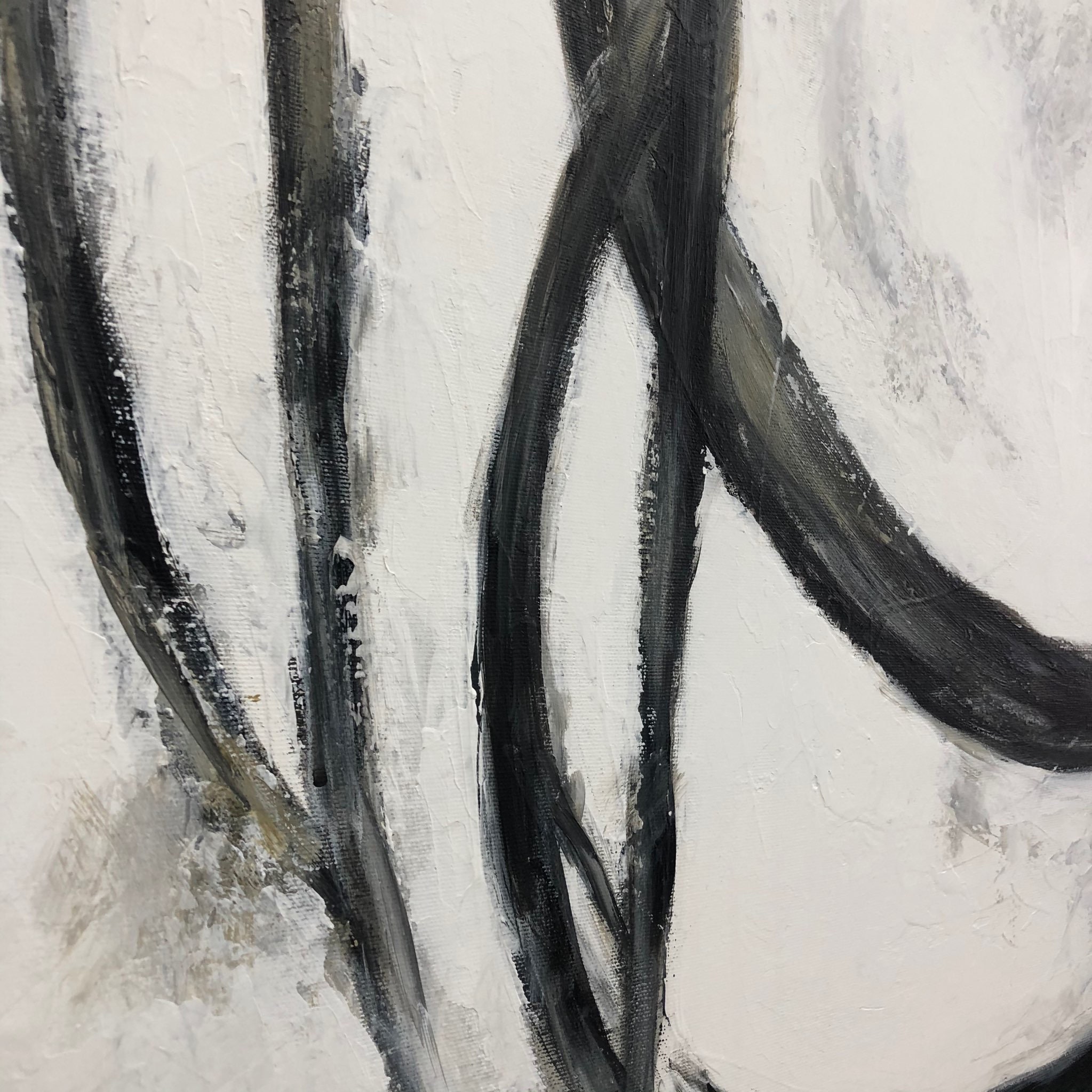 Large Abstract Black and White Circles Paintings on Canvas - Etsy