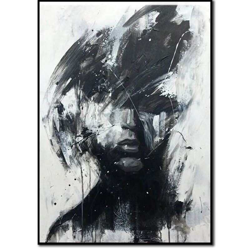 Large Canvas Face Art - Etsy