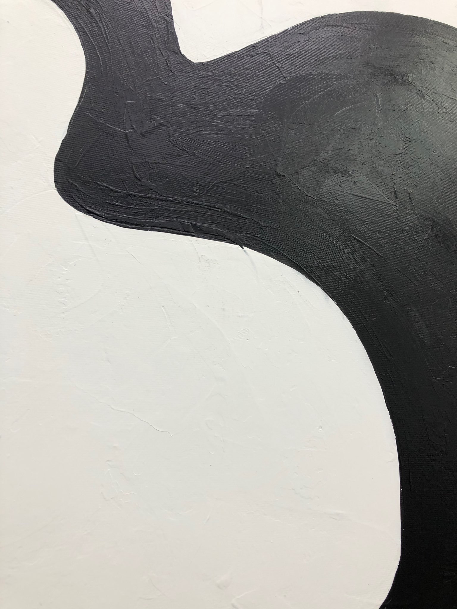 Original Abstract Shapes Art Black and White Paintings on | Etsy