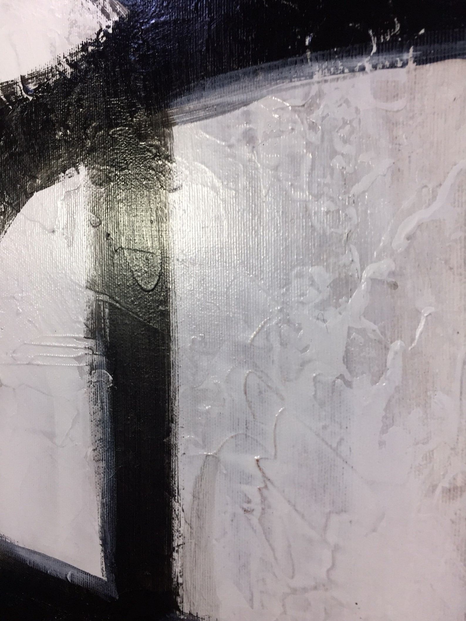 Minimalist Monochrome Wall Art Black, White Abstract Expressionist ...