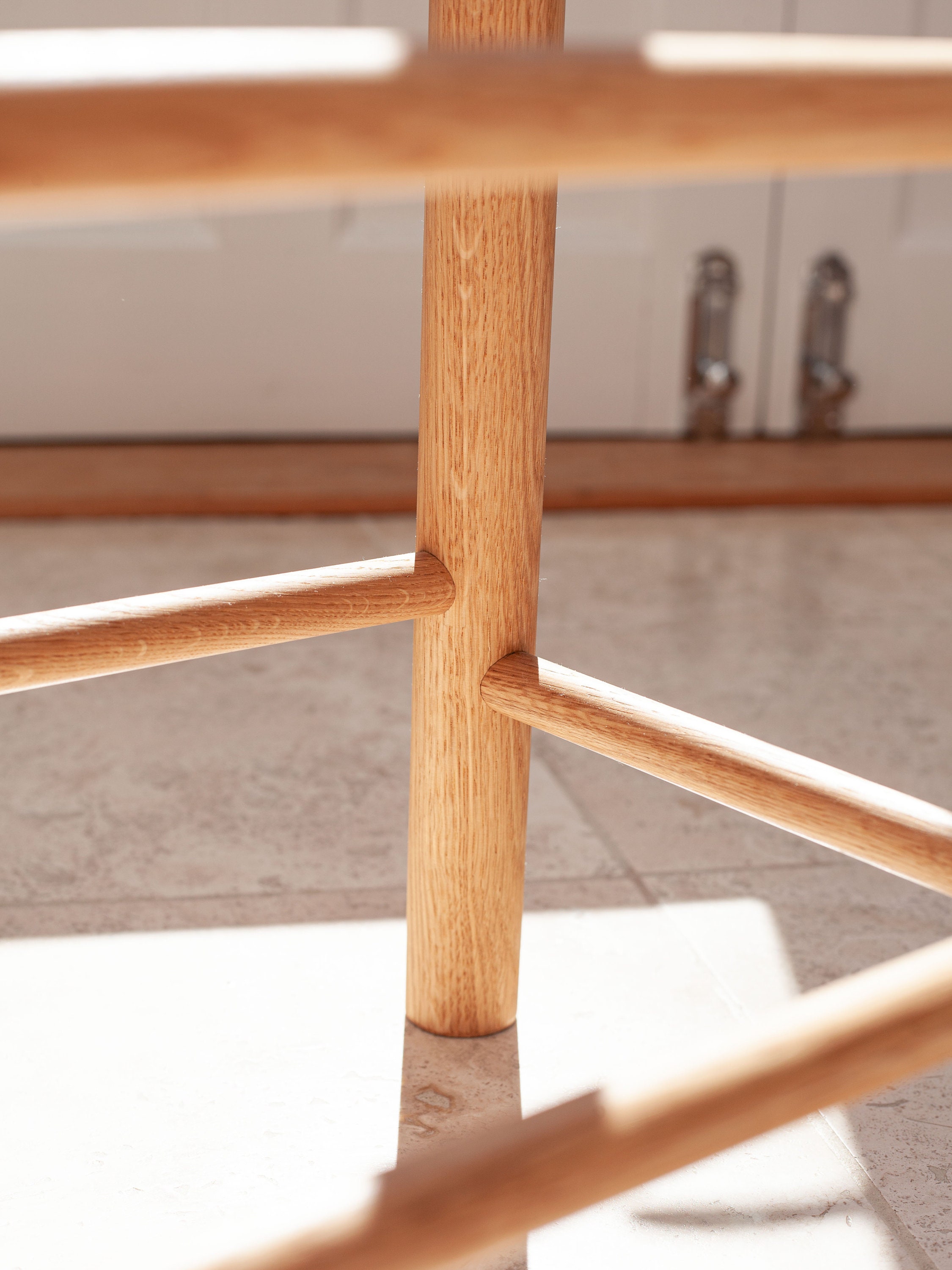 Farmhouse Oak Stool / Solid Oak Kitchen Island Bar Stool / UK - Etsy