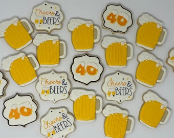 40th Birthday Custom Cookies - Etsy