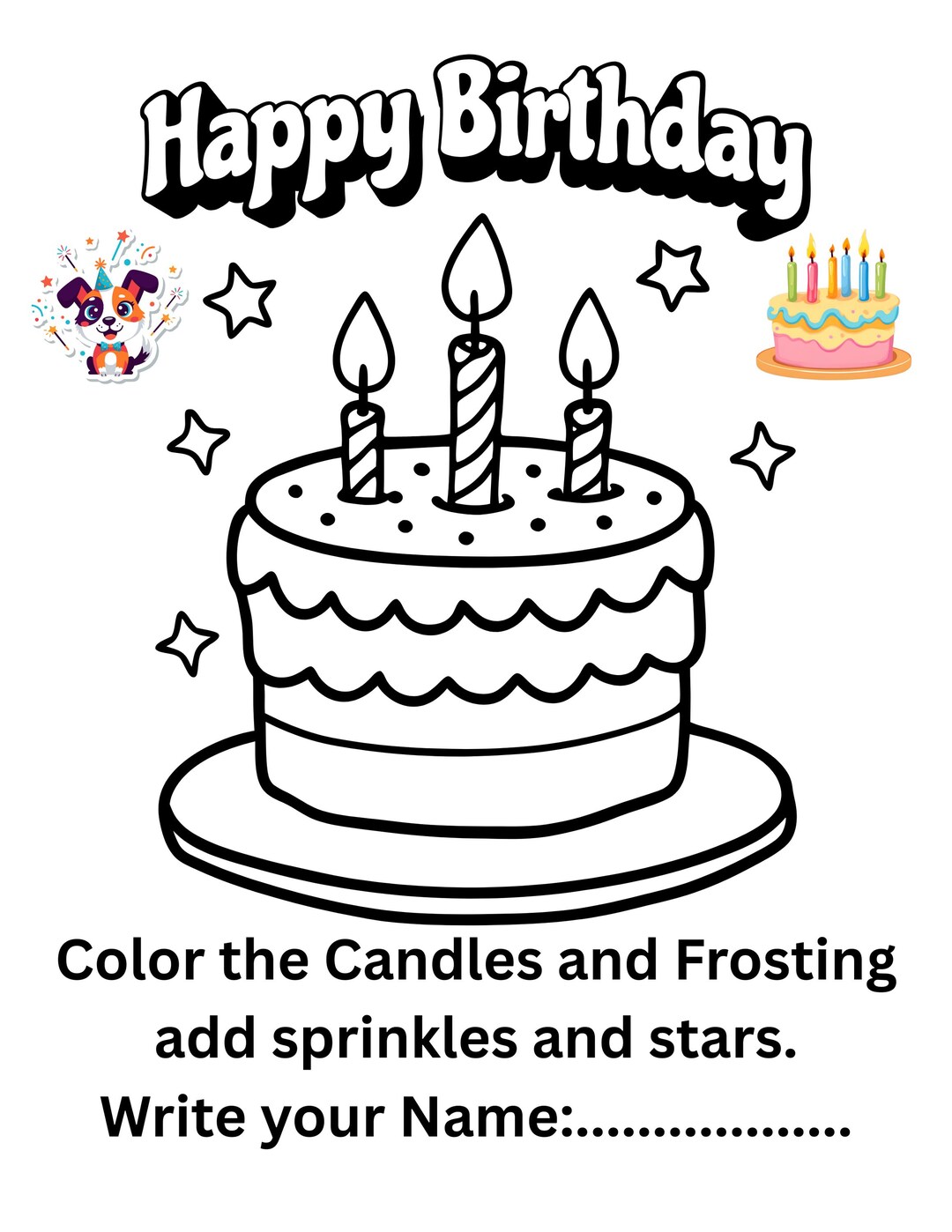 Kids Birthday Activity Bundle, Coloring, Games & Part Fun. Birthday ...