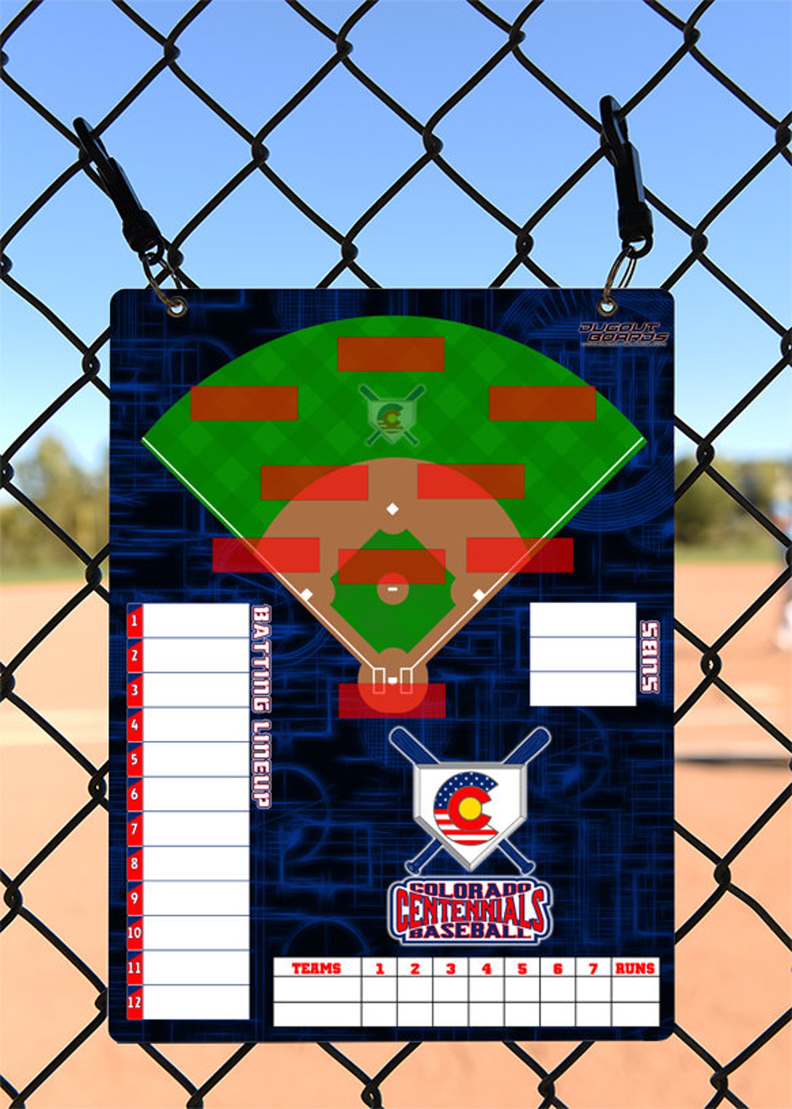 9x12 Metal Custom Dugout Lineup Board - Etsy