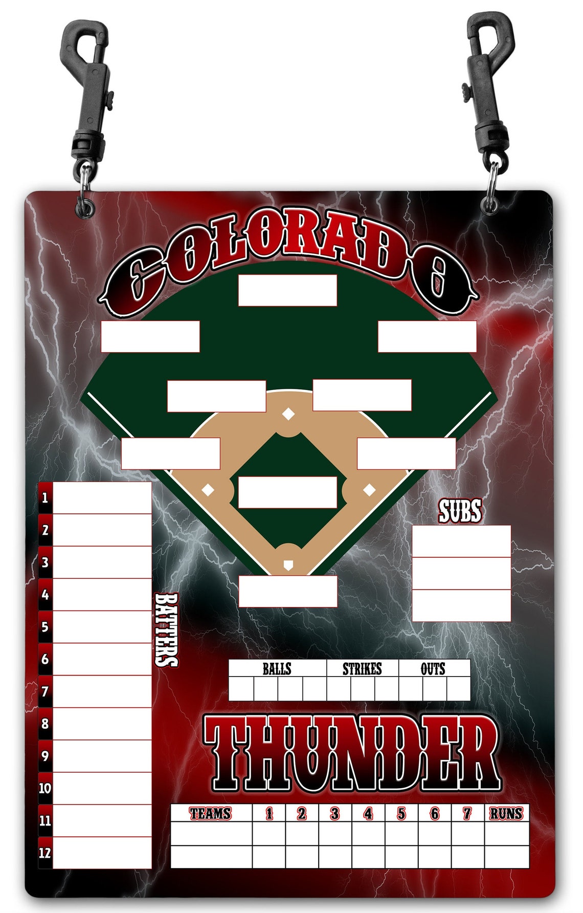 9x12 Metal Custom Dugout Lineup Board - Etsy
